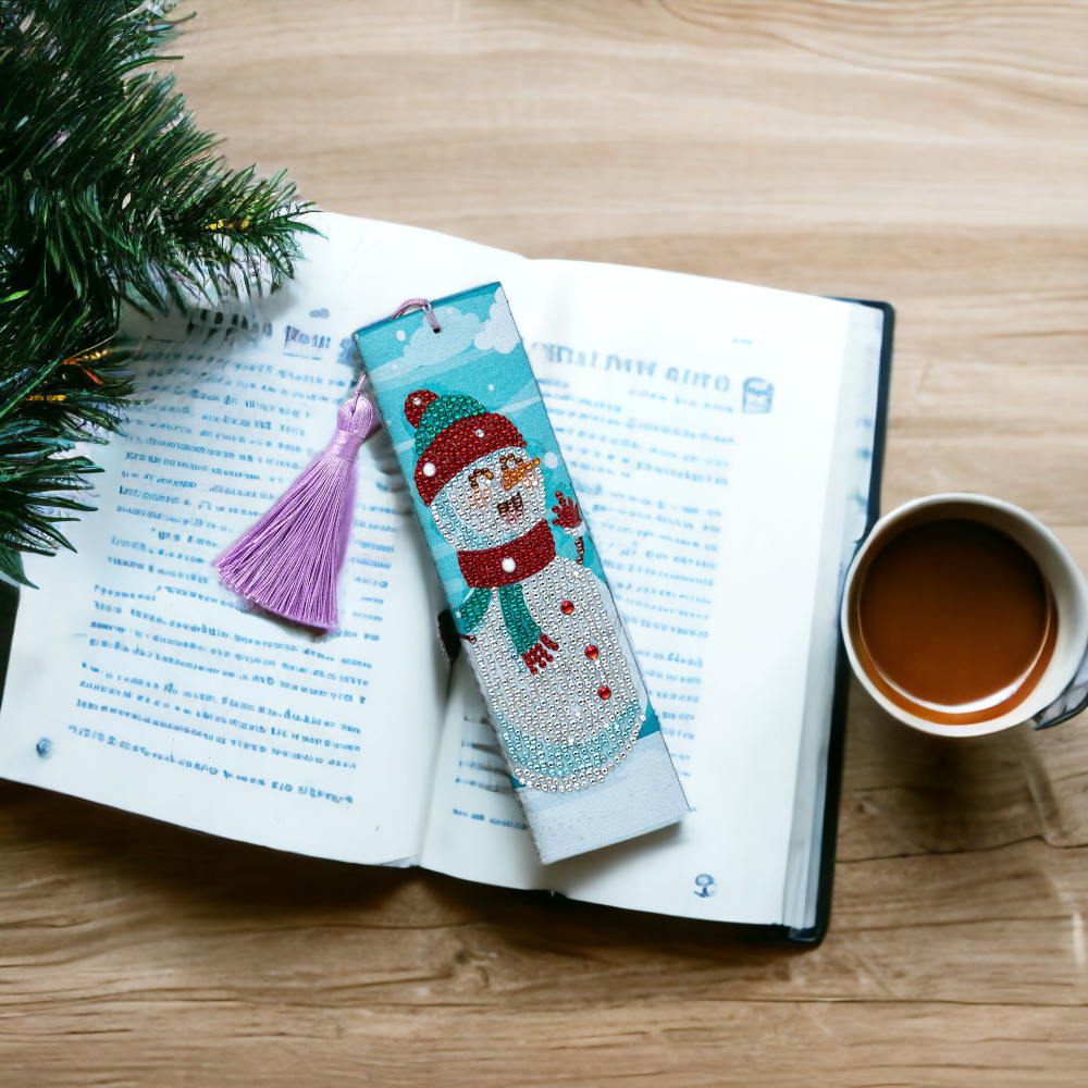 Bookmark - Snowman – Diamond Pixels Australia