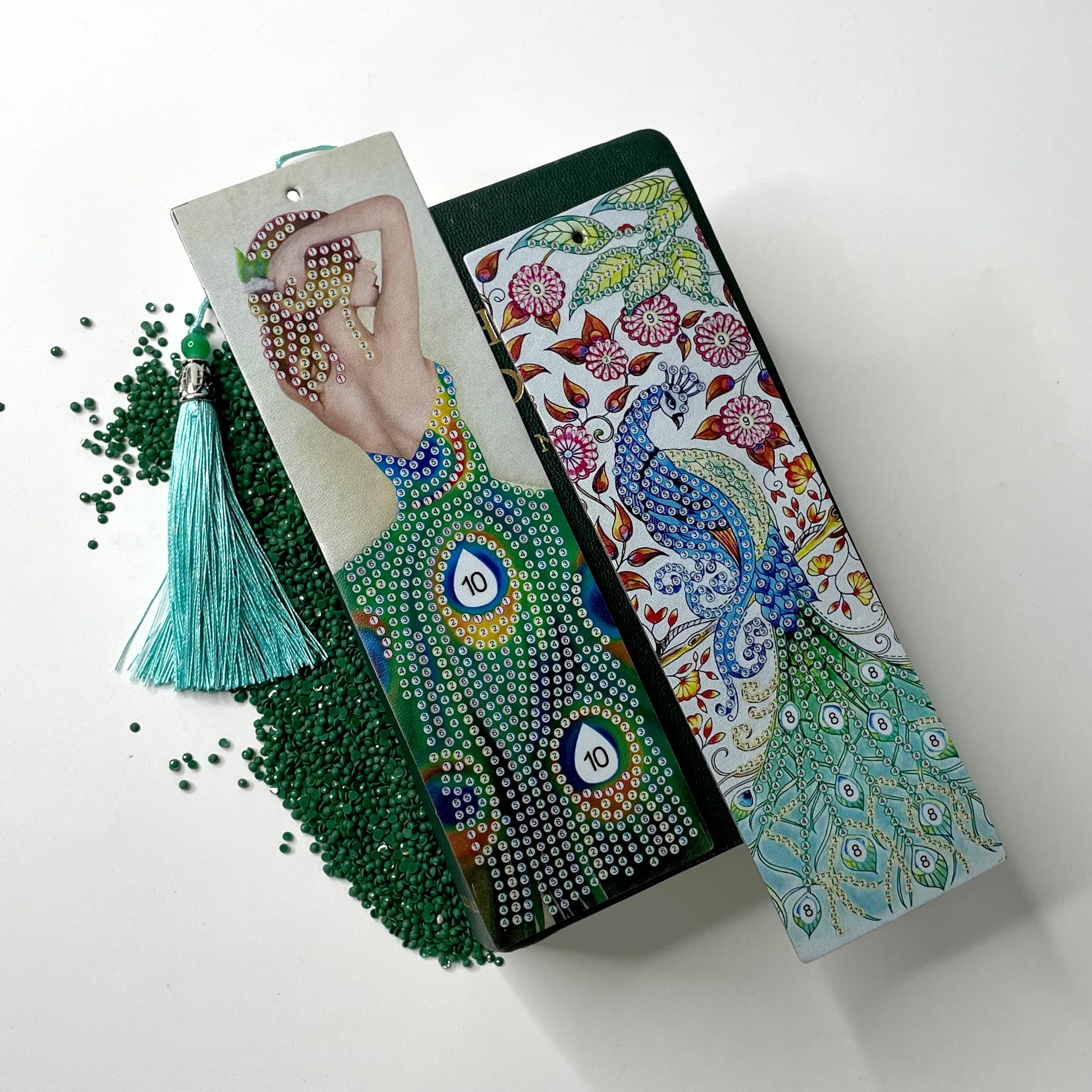 Bookmarks - Peacock (Set of 2) – Diamond Pixels Australia